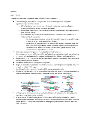 CMB Exam 3 study guide W19 - Exam 3 study guide Chapter 15 cell ...
