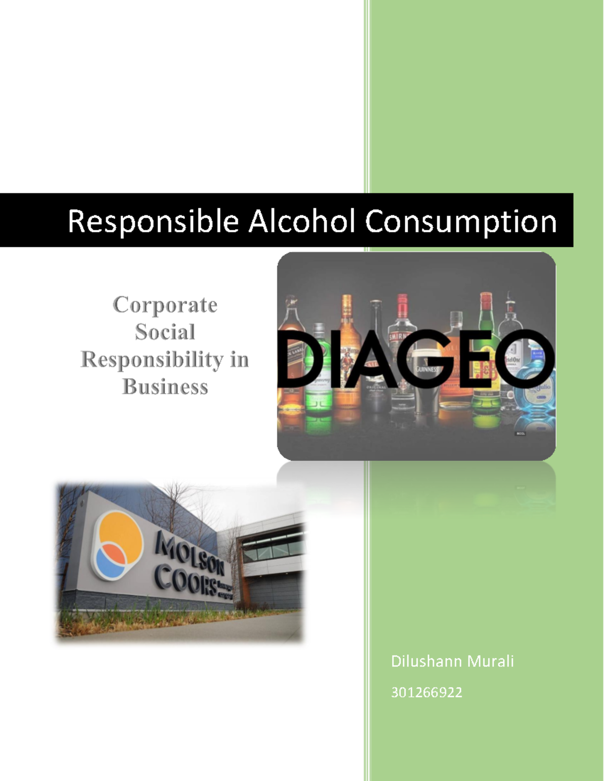 Csr case study 2 - Dilushann Murali 301266922 Responsible Alcohol ...