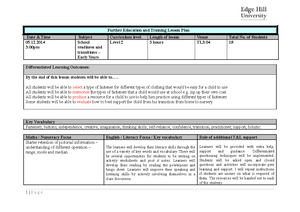 Lesson plan - partnership working - Further Education and Training ...