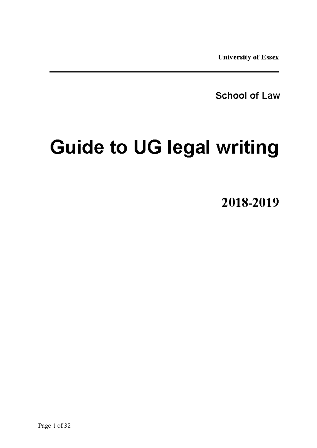 Updated Law School Guide to Good Legal Writing - University of Essex ...