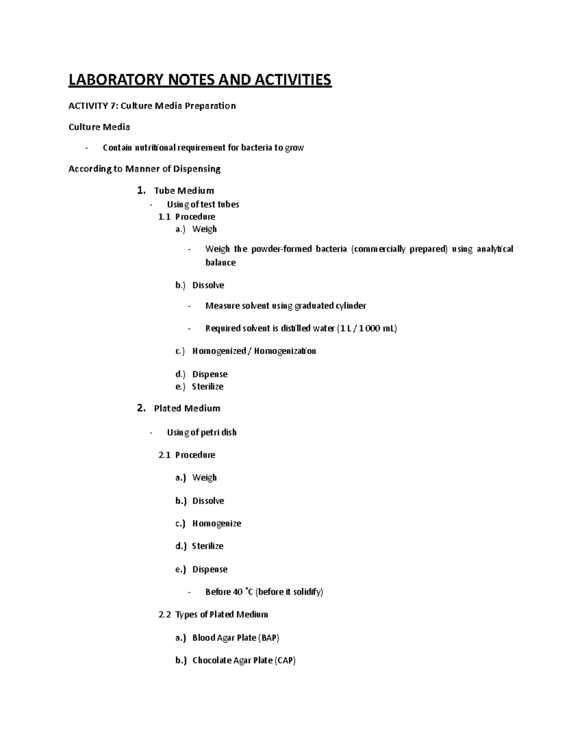 Bacteriology-Laboratory Notes and Activities- Midterms Complete ...