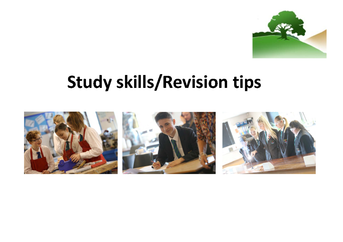 Study skills and revision tips - Study skills/Revision tips Three ...