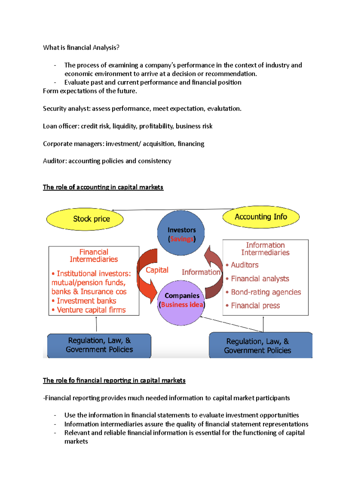 Week 1 - copy notes - What is financial Analysis? The process of ...