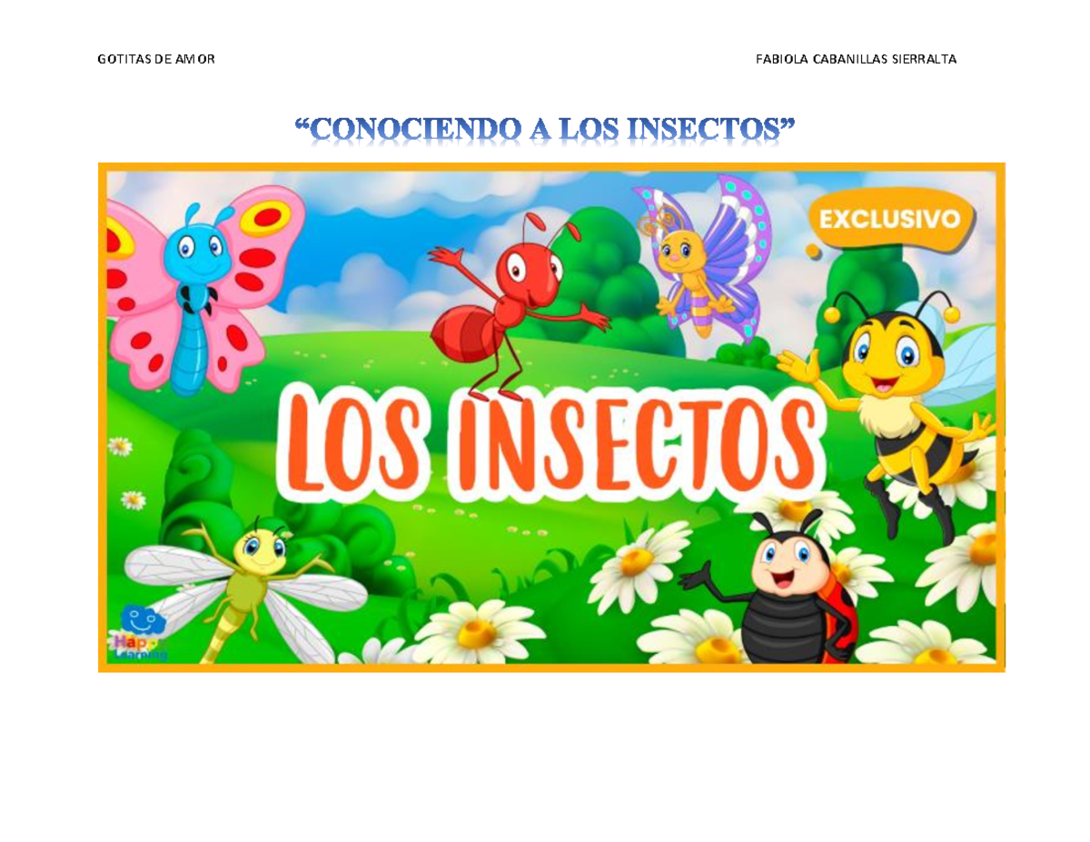 Proyecto insectos-2 - Gestión - PROYECTO: “CONOCIENDO A LOS INSECTOS ...