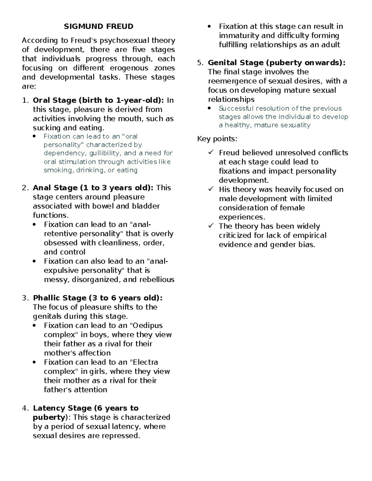 Sigmund Freud Psychosexual Stages - SIGMUND FREUD According to Freud's ...