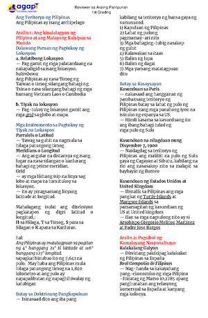 1st Grading G6 English - Reviewers - Elements of the Story Setting ...