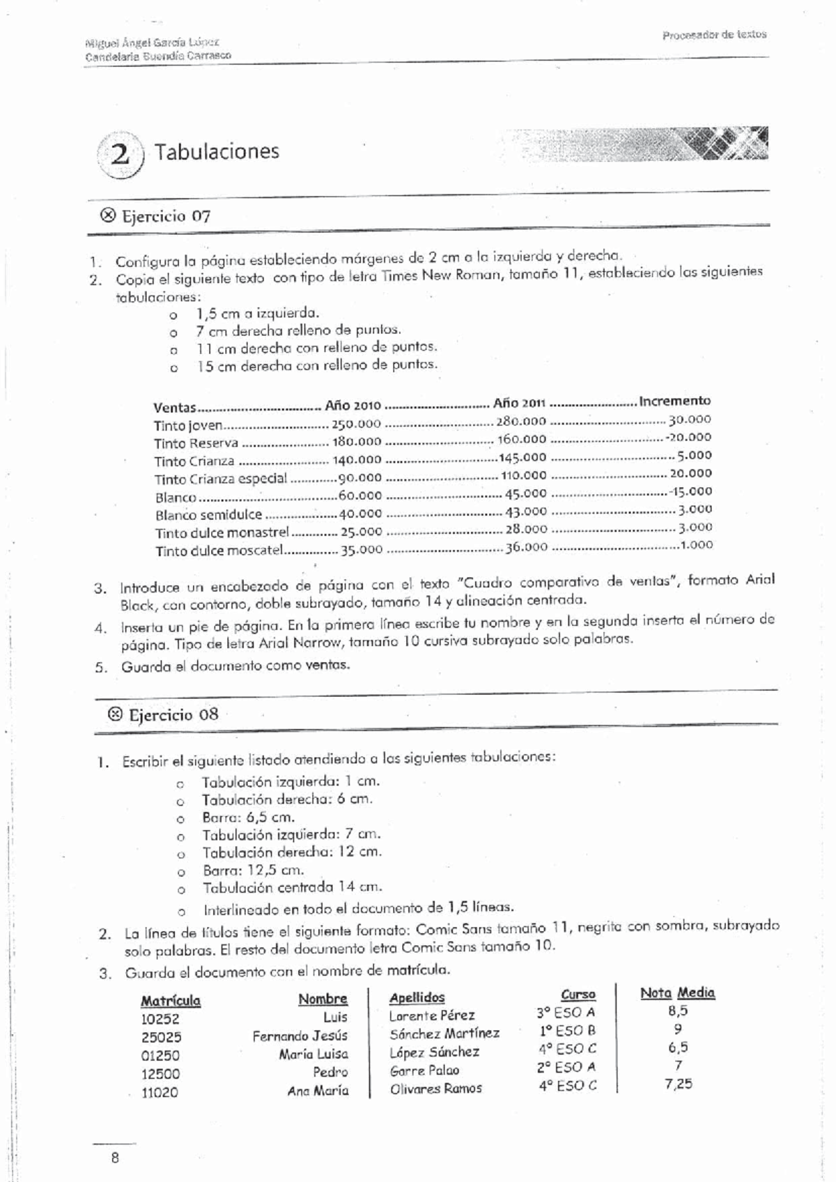 Ejercicio 3 ofimática - Procesador de textos Miguel Ángel García López ...
