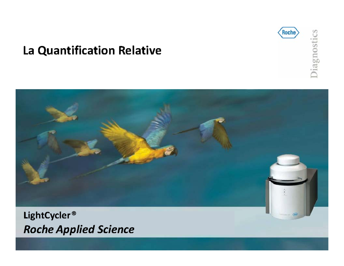 Rel Quant - La Quantification RelativeLa Quantification Relative ...