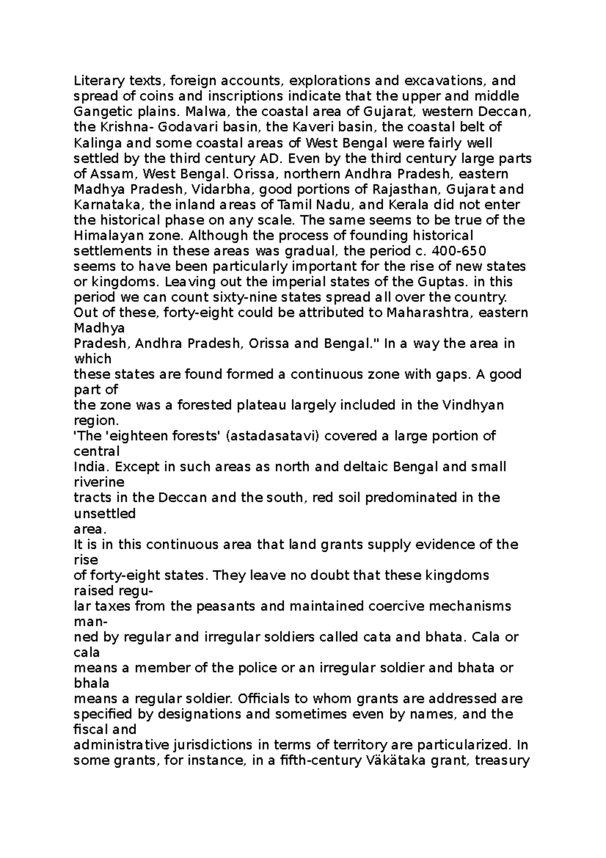 Agrarian expansion - Literary texts, foreign accounts, explorations and ...