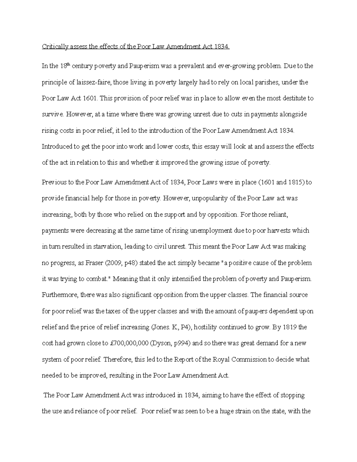 Document 3 Exam Answers Critically Assess The Effects Of The Poor