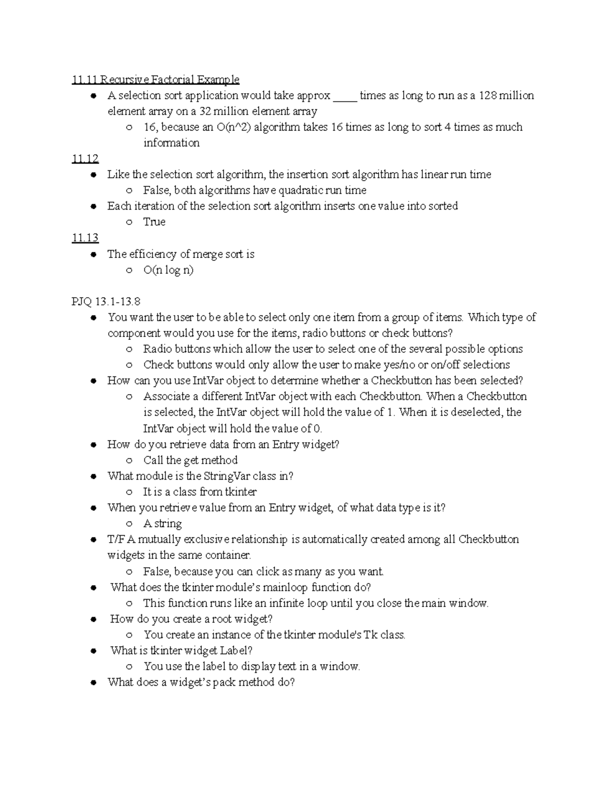 Last CS quiz - Sample questions related to Python with answers - 11 ...