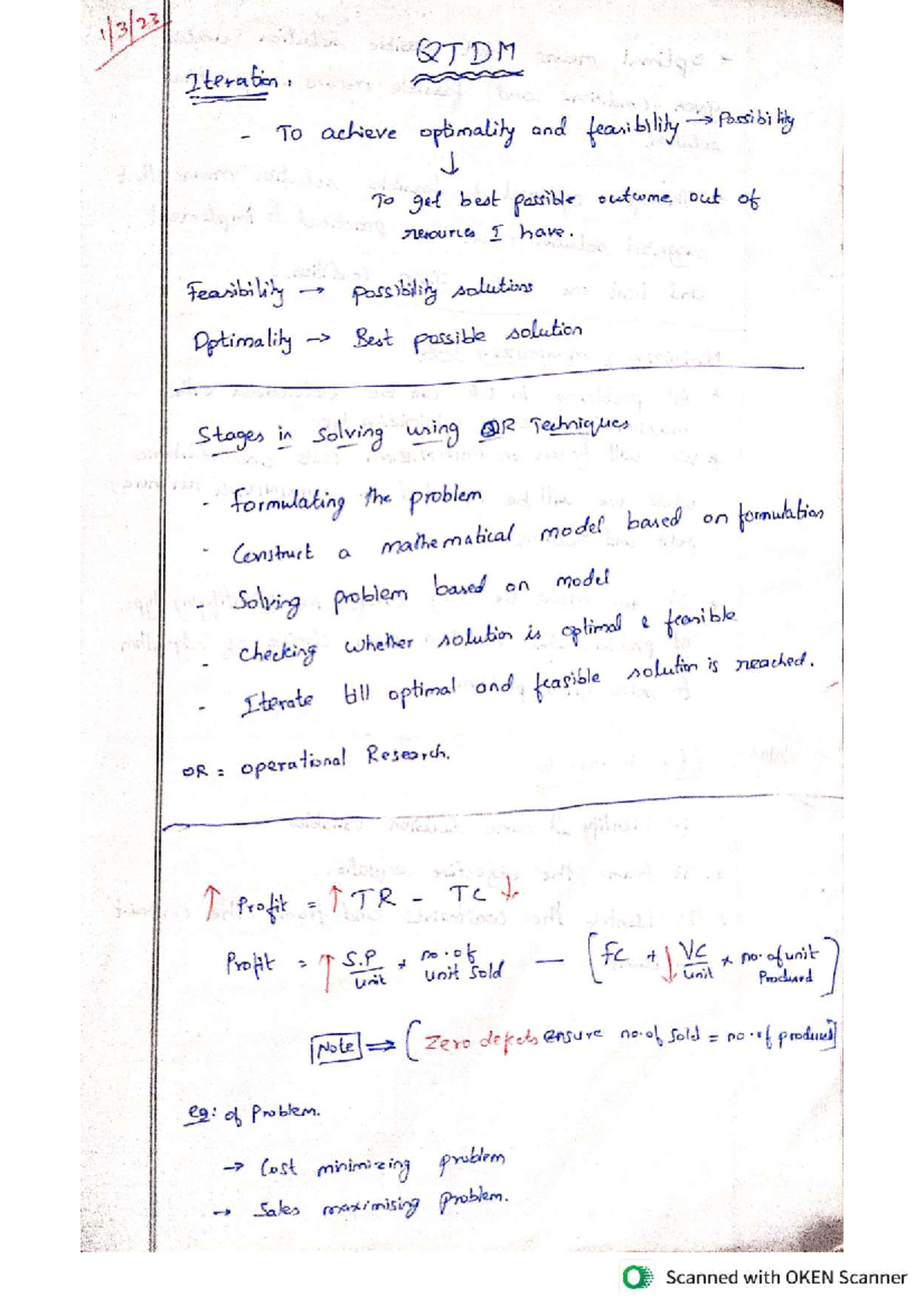 QTDM Full Class Notes compressed - MBA logistics - Studocu