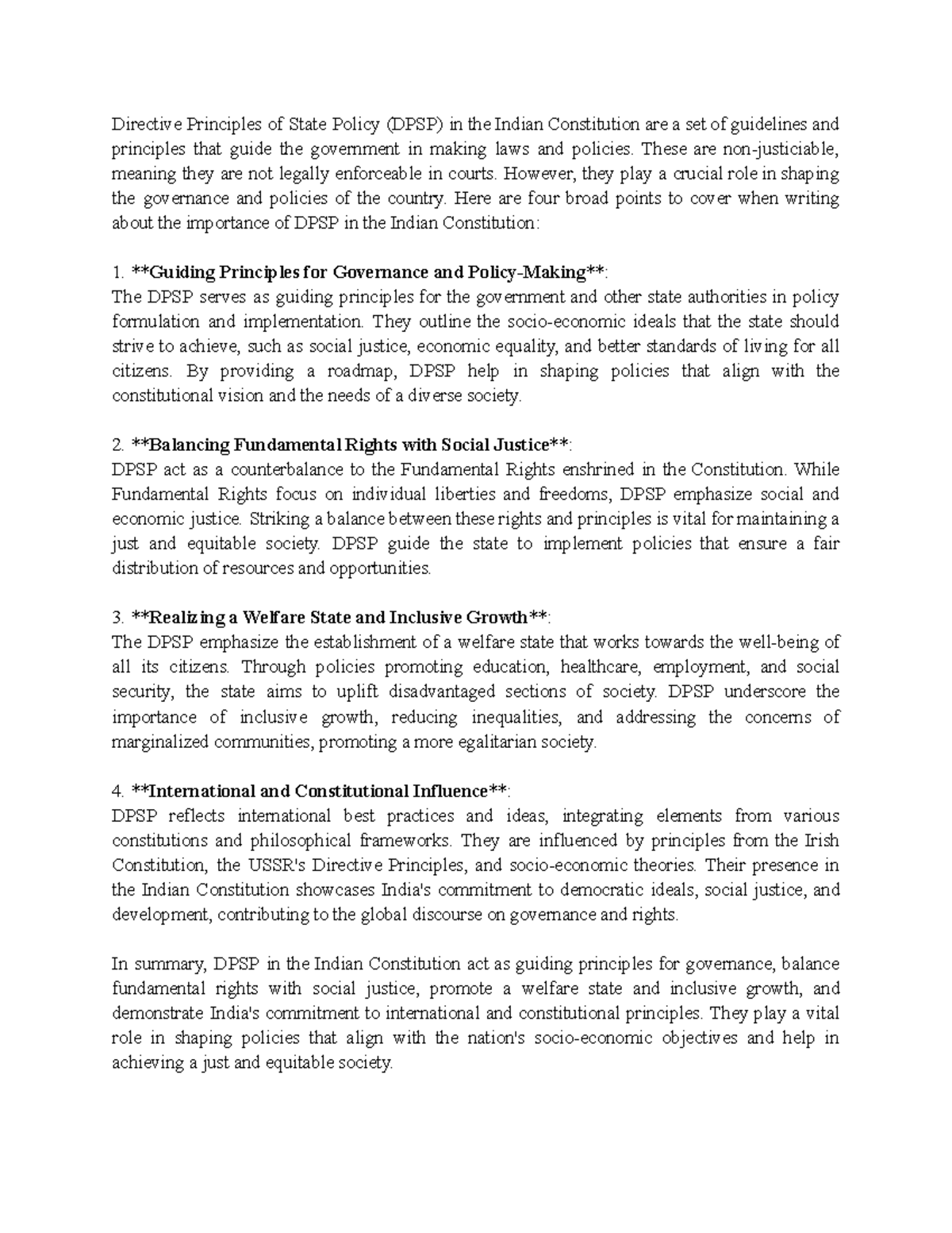 DPSP - Directive Principles of State Policy - Directive Principles of ...