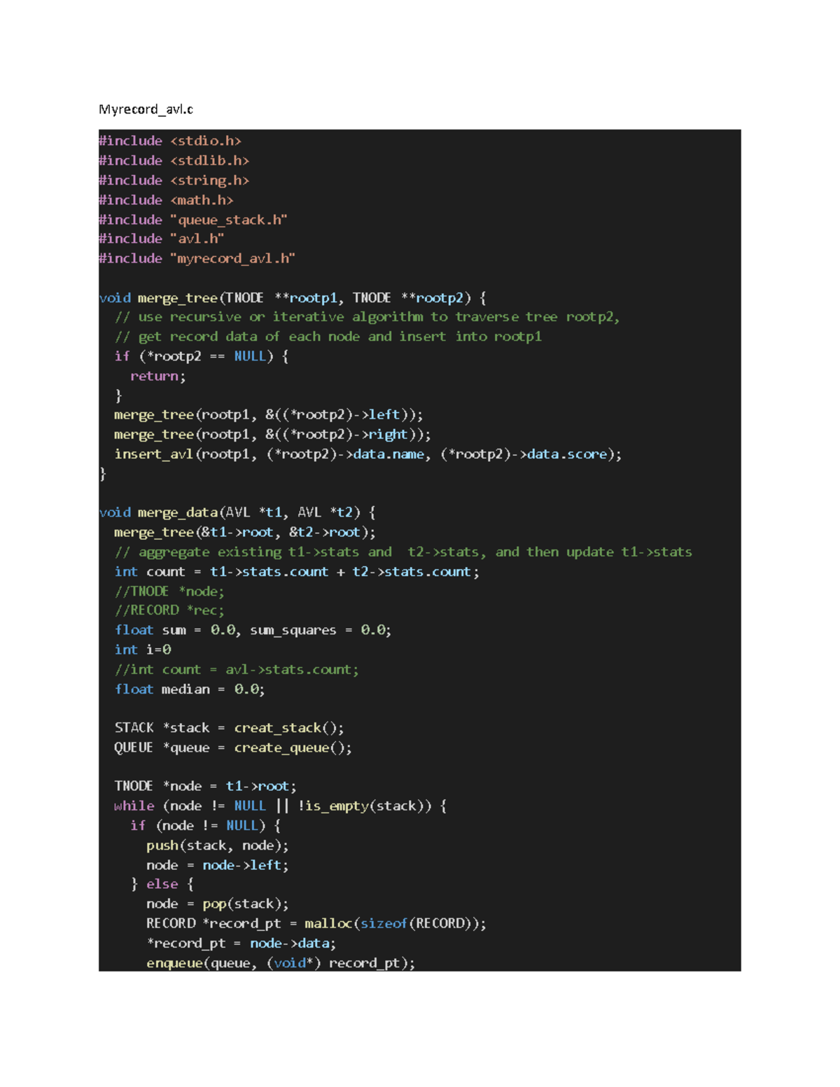 CP264 Assignment 8 Myrecord avl - Myrecord_avl #include #include #include #include #include ...