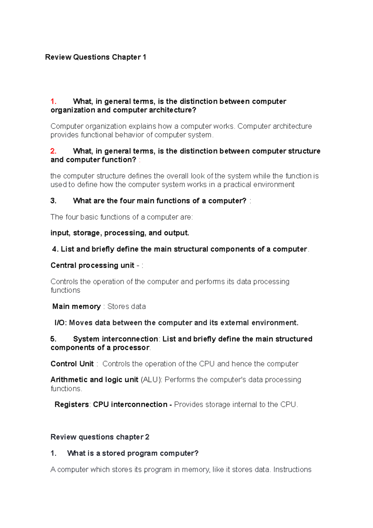 Exercise 1 - the cea homework - Review Questions Chapter 1 1. What, in general terms, is the ...