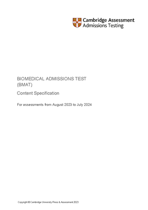 Bmat-preparation-guide - How to get started with your BMAT preparation ...