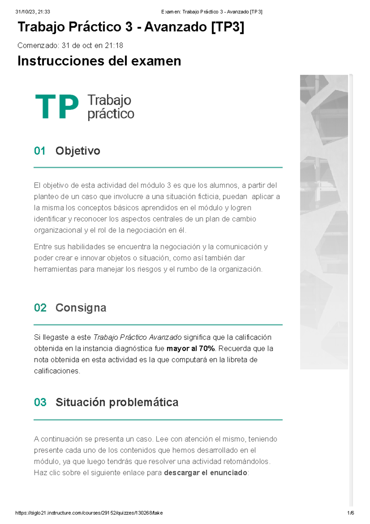 TP3 avanzado 100% DG - Trabajo Práctico 3 - Avanzado [TP3] Comenzado ...