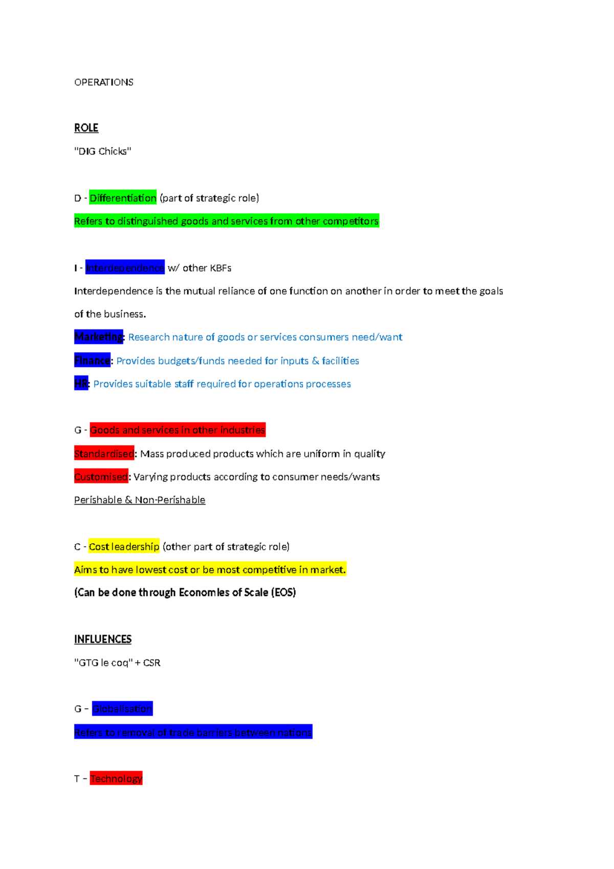 Acronyms AND Brief Descriptions - OPERATIONS ROLE "DIG Chicks" D ...