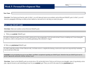 Week 2 Student Support Network Plan Template - 1 Week 2: Student Support Network Plan Your Name ...