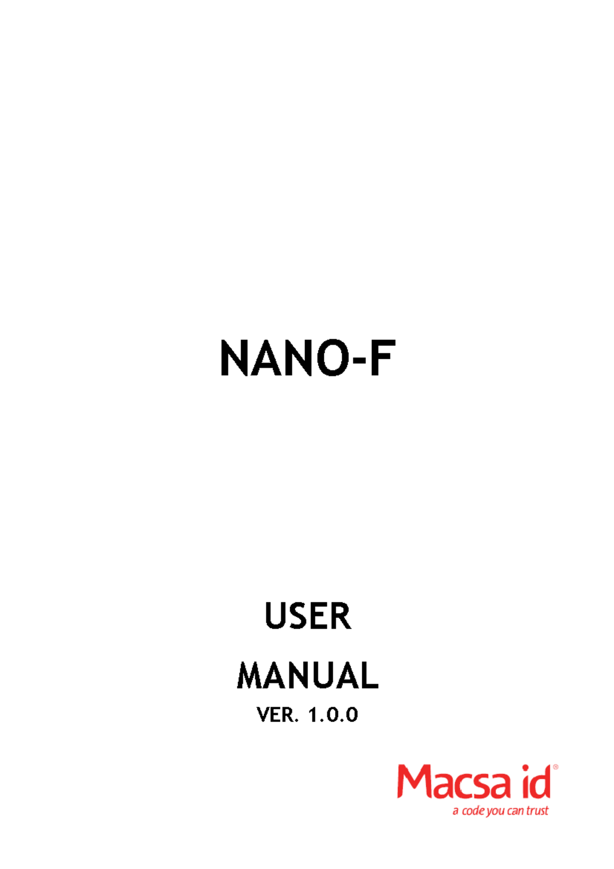 EN-Nano F User Manual V100 - NANO-F USER MANUAL ####### VER. 1. ii 0 ...