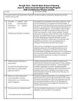 NUR 213 test one study guide - NUR 213 – Exam 1 Study Guide 1 ...