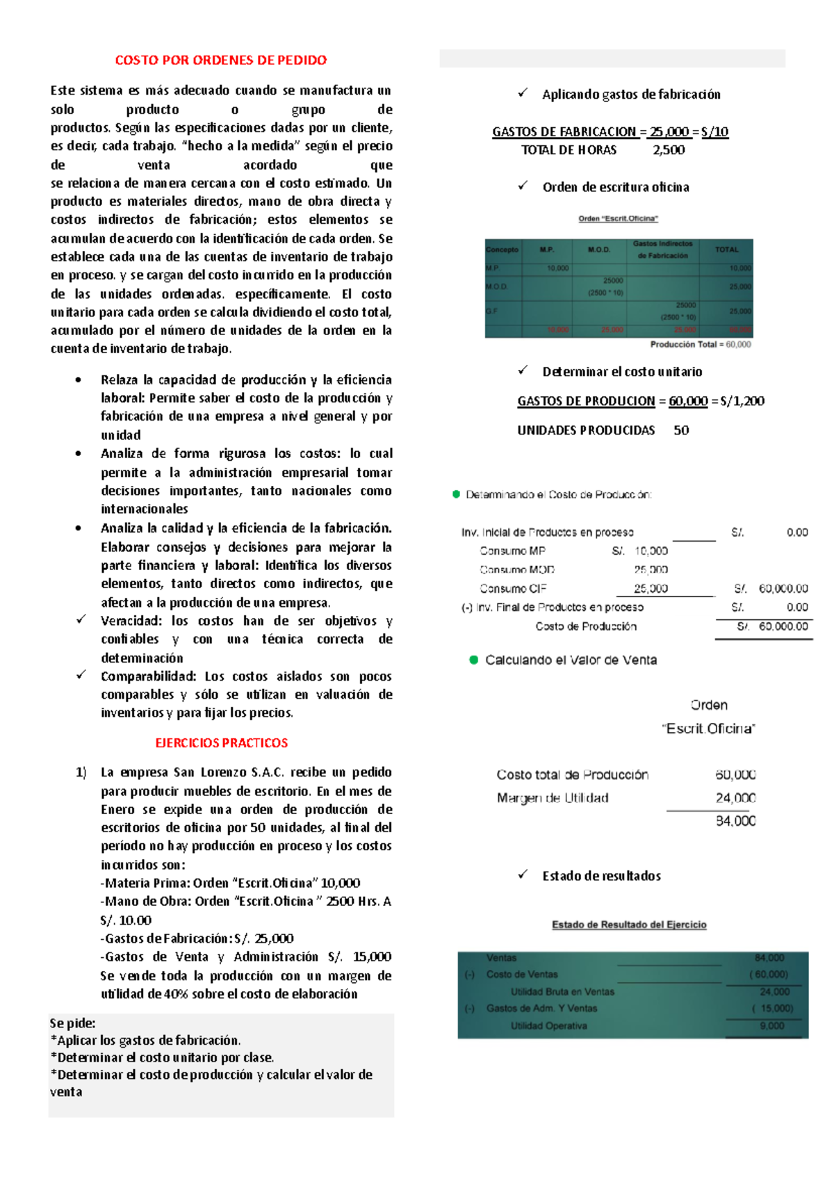 S10 Costo POR Ordenes DE Pedido Contabilidad - COSTO POR ORDENES DE ...