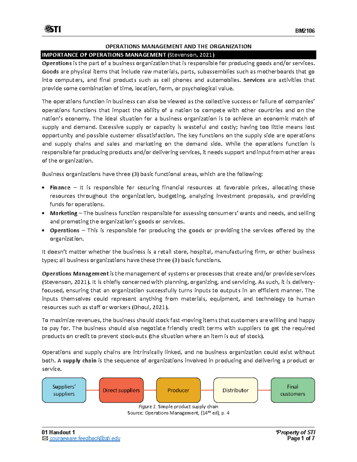 01 Handout 1(10) - 01 Handout 1 *Property of STI OPERATIONS MANAGEMENT ...