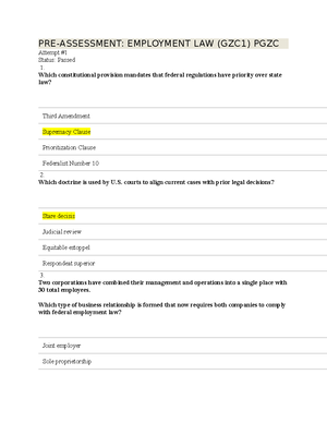 C233 2nd Attempt Quiz Fin - C233: Employment Law Re-take Eligibility ...
