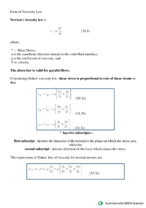 Fluid Mechanics - Stokes Equation, Boundary Layer Theory, Blasius Equation - Compressible Fluid ...
