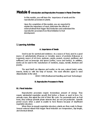 Module 1. Introduction and Importance of Postharvest Handling - Module 1 Introduction and ...