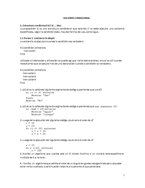 Resuemen algoritmos - Resumen - Unidad 1: ¿Qué es un algoritmo? Es un ...