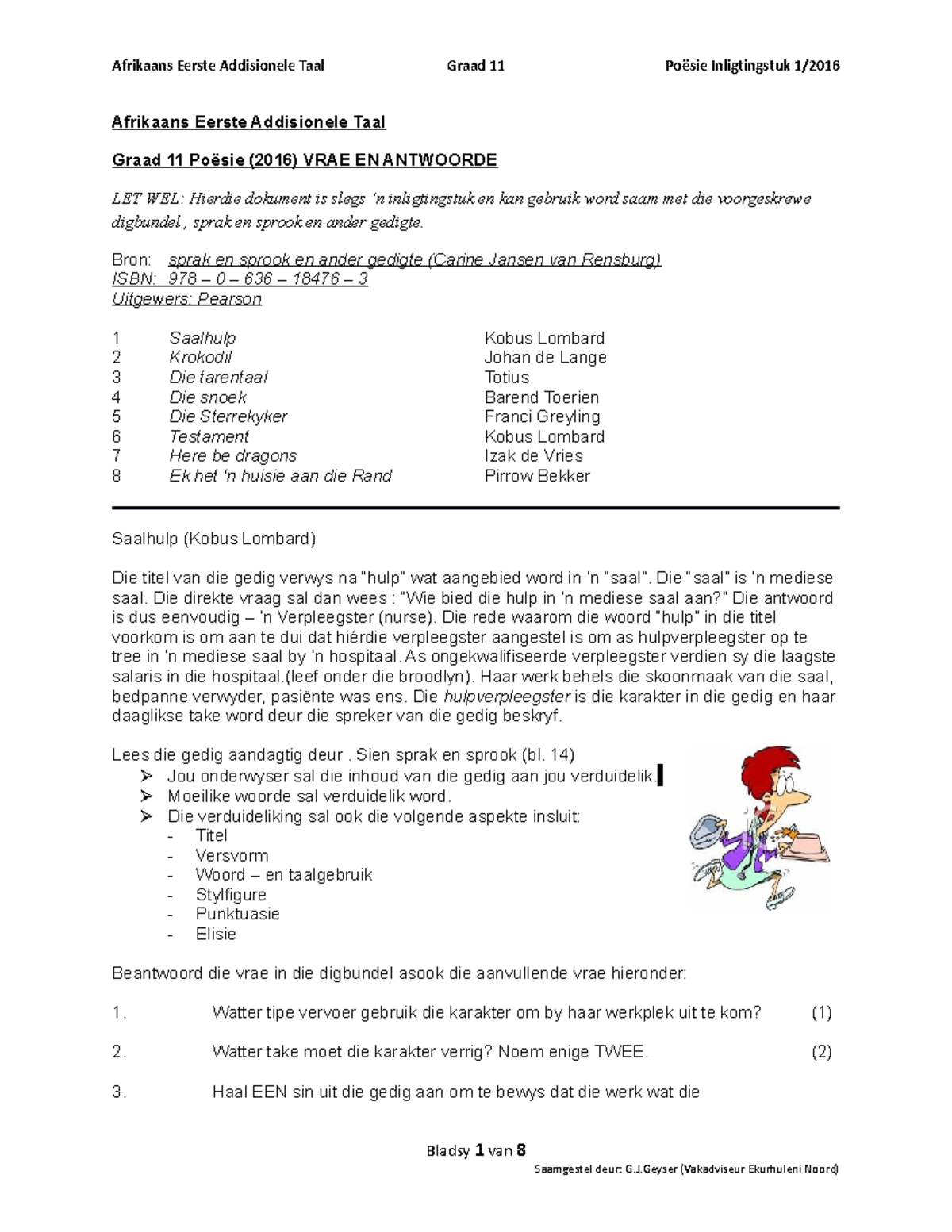 2019-Afr-EAT-Graad-11-Gedigte-Vrae-antwoorde-Saalhulp-Krokodil-Die-tarentaal-1 - Afrikaans ...