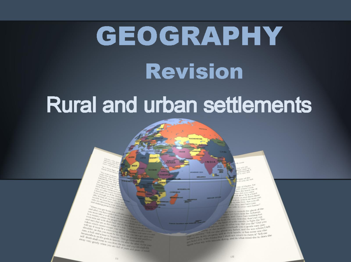 Settlement Revision - Revision Rural and urban settlements GEOGRAPHY ...