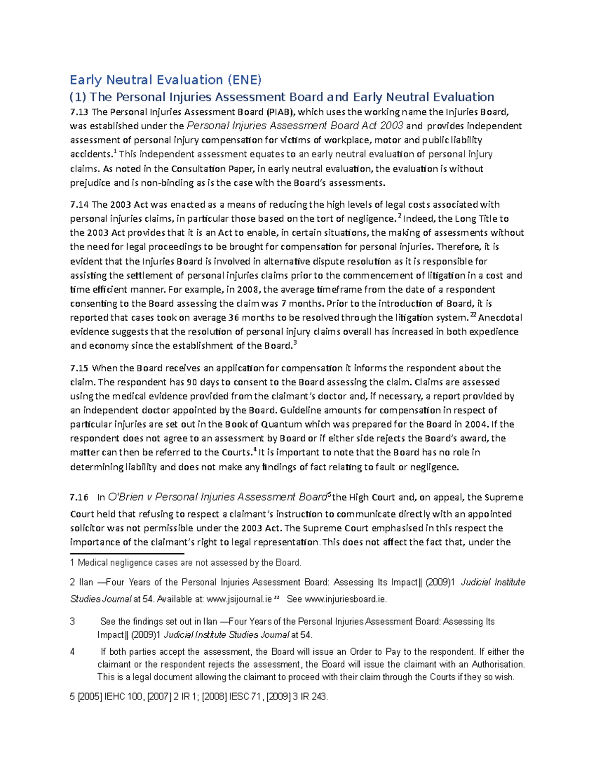 Dispute resolution m37 - Early Neutral Evaluation (ENE) (1) The ...