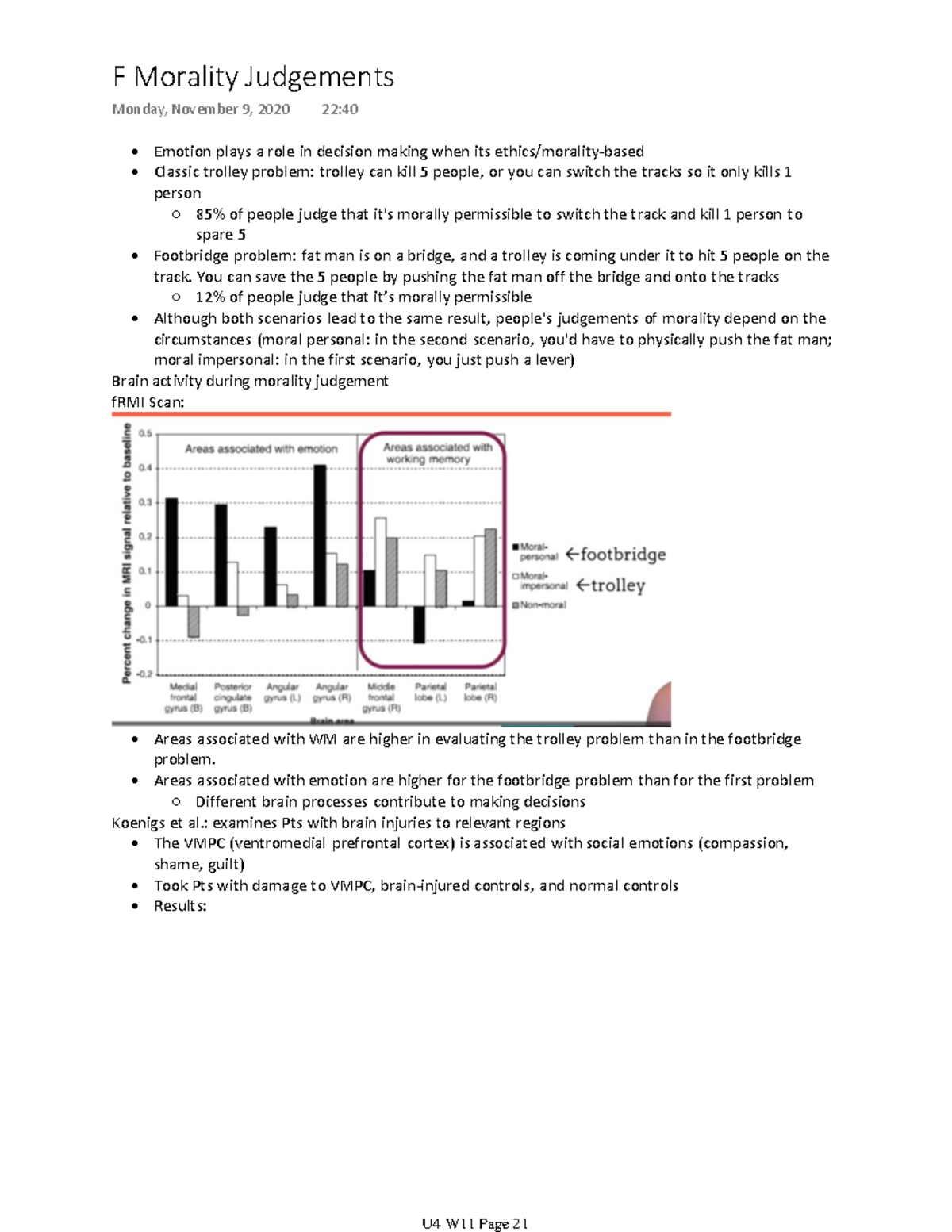 Unit 4 Morality Judgements - Emotion plays a role in decision making ...