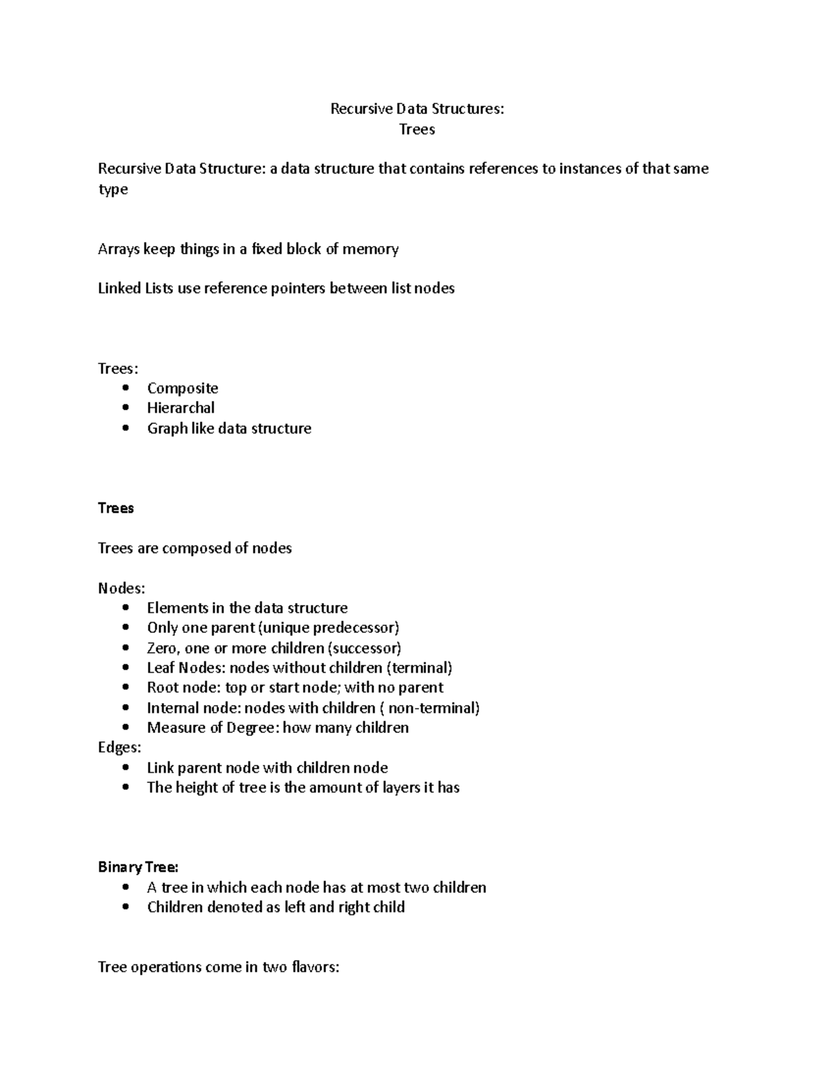 Recursive Data Structures Recursive Data Structures Trees Recursive Data Structure A Data 6319