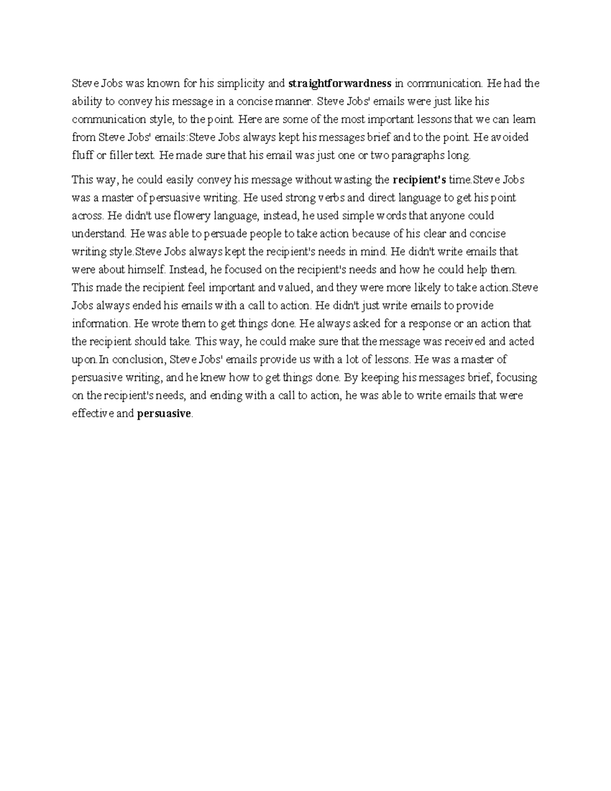 Steve Final - EDC - Steve Jobs was known for his simplicity and ...