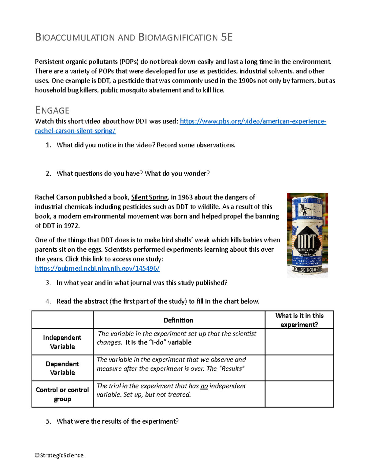 Ronald Hillhouse - Biomagnification Virtual 5E Lab for APES - Studocu