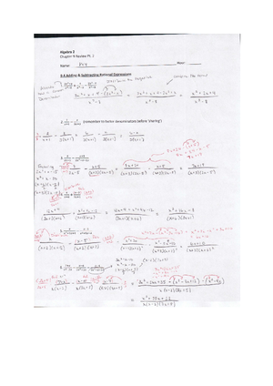 Algebra 2-13 - notes - MATH103 - Studocu