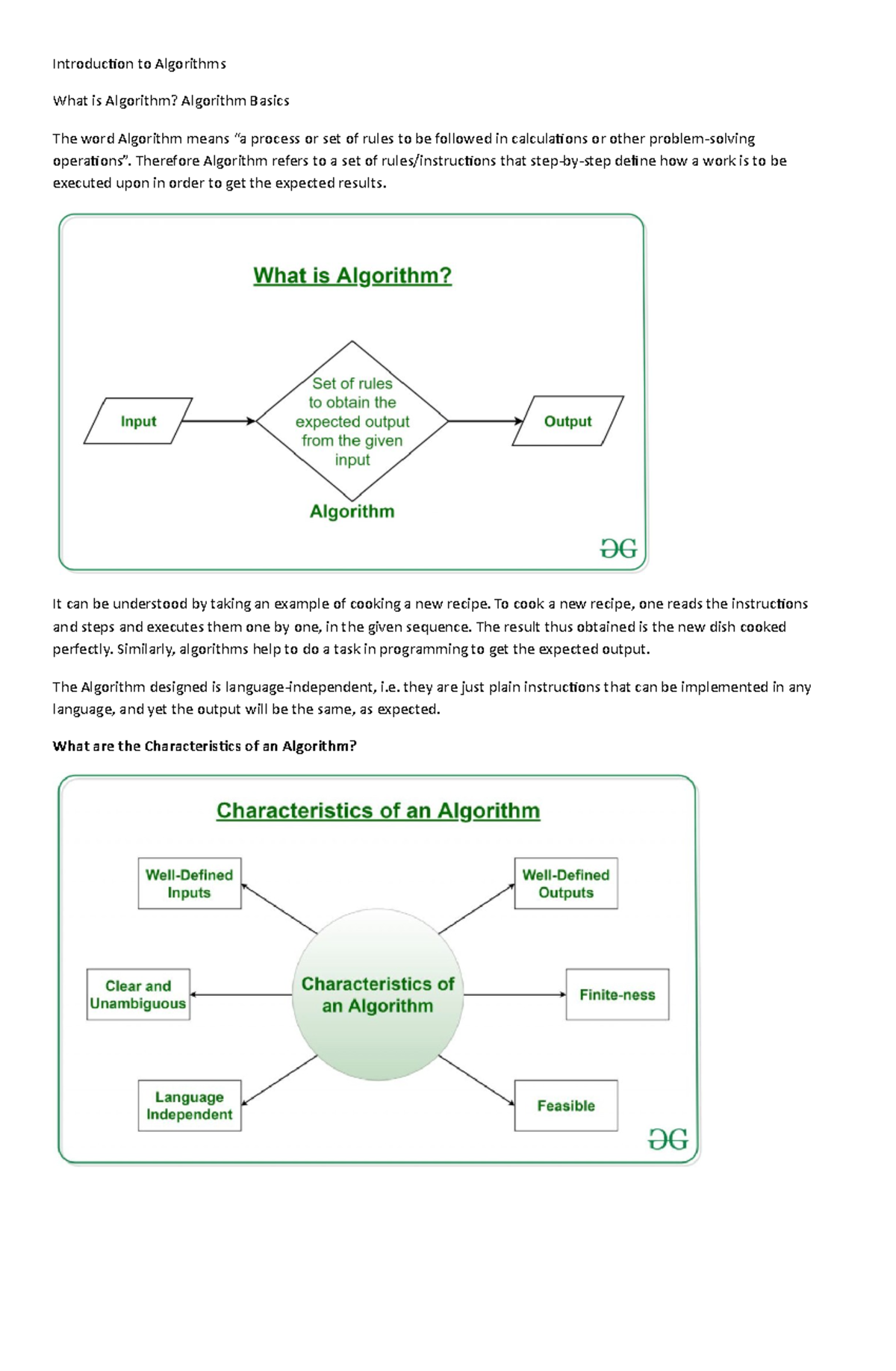 Analysis of Algorithms - Algorithm Basic - Introduction to Algorithms What is Algorithm ...
