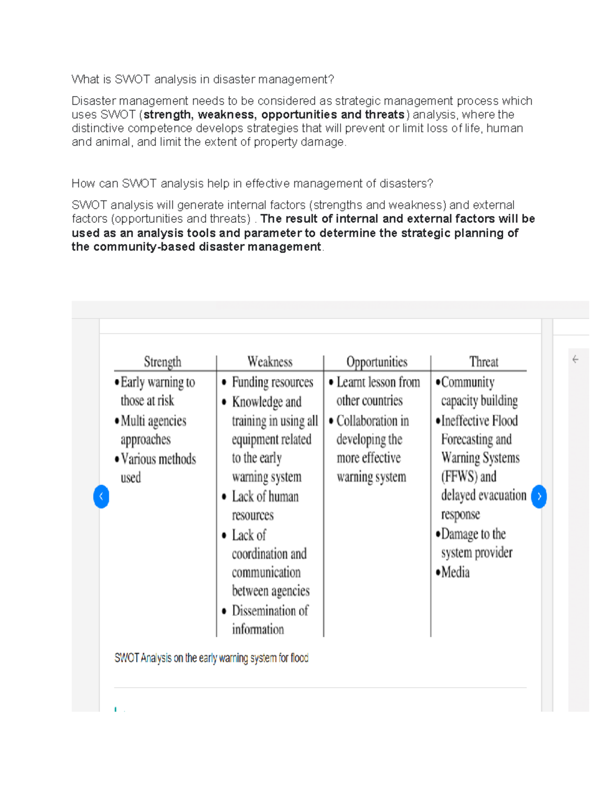 What is SWOT analysis in disaster management - What is SWOT analysis in ...
