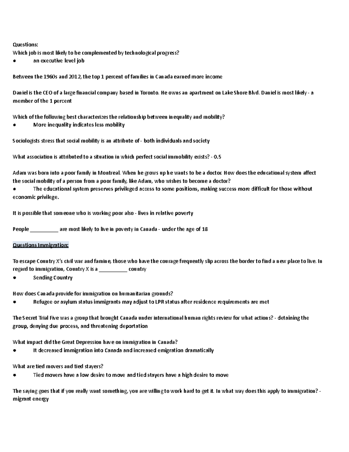 Chapter 9 -11 Questions - Race & Ethnicity-2 - Questions: Which job is ...