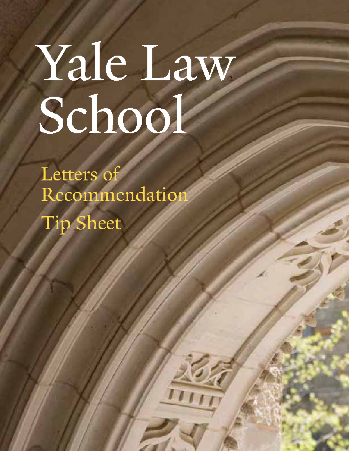 LOR Tip Sheet - Accounting - Yale Law School Letters of Recommendation ...