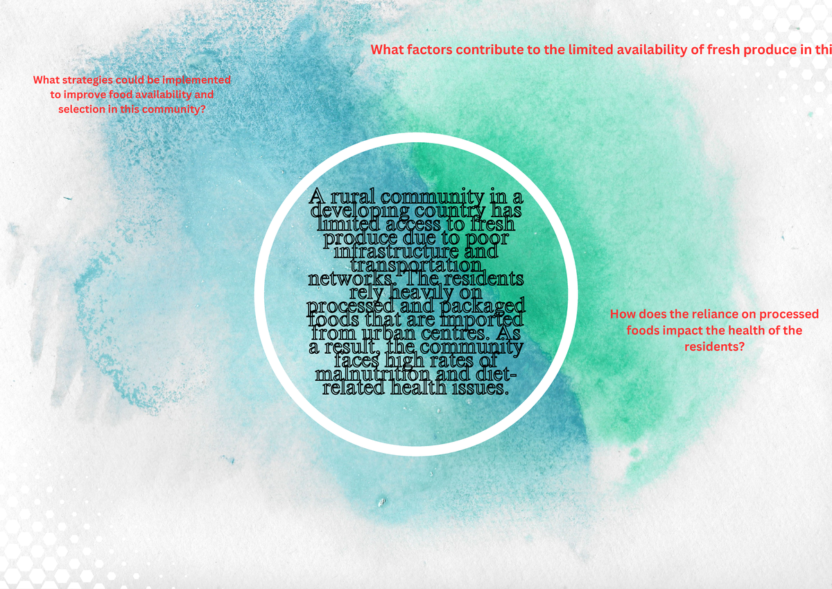 Yr 11 revision - A rural community in a developing country has limited ...