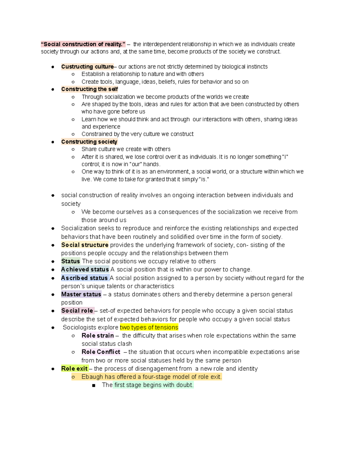 SOC Ch. 5 - Google Docs - ............ - “Social construction of ...