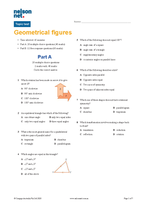 Maths algebra revision - © Cengage Australia Pty Ltd 2020 nelsonnet.com ...