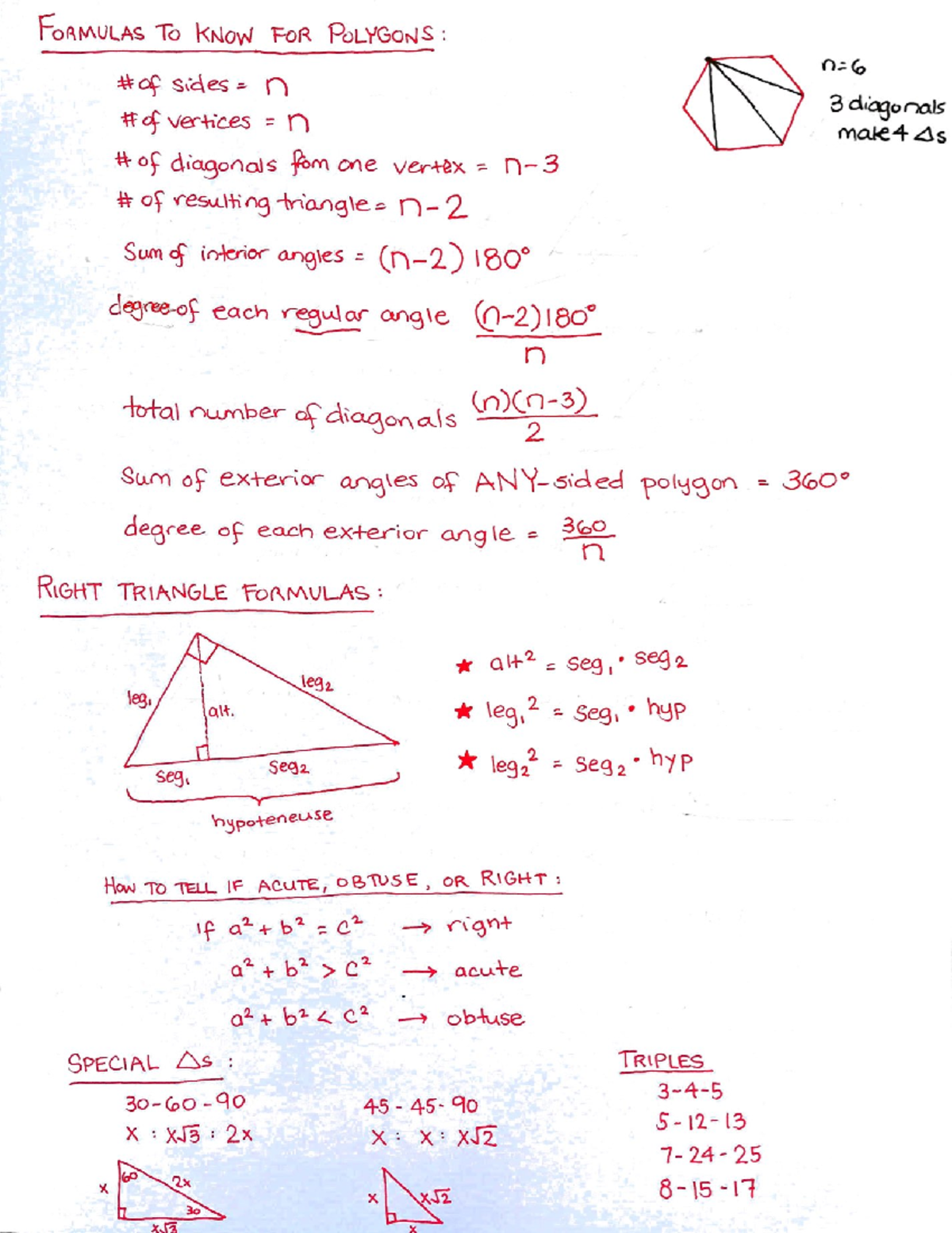 Polygon Formulas to Know - Studocu