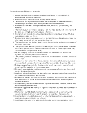 Overview of the field of gender psychology - It is an interdisciplinary ...