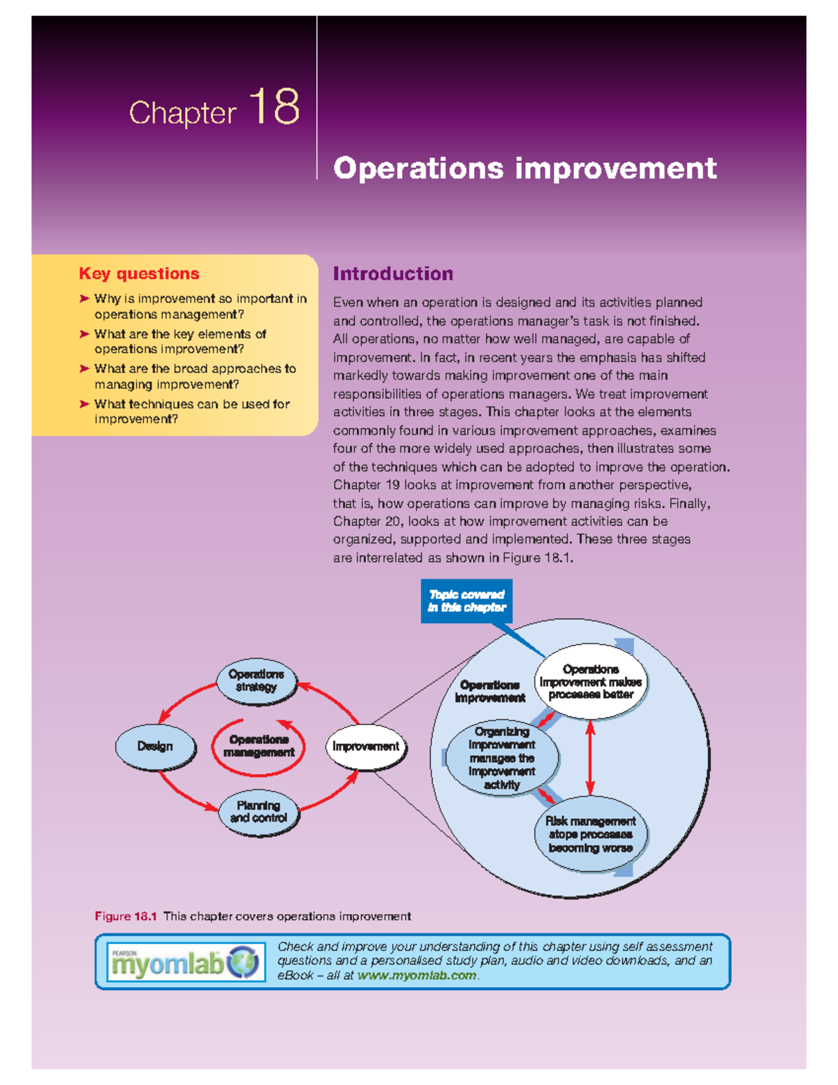 CH18 - Operation management chapter 18 - Introduction Even when an operation is designed and its ...