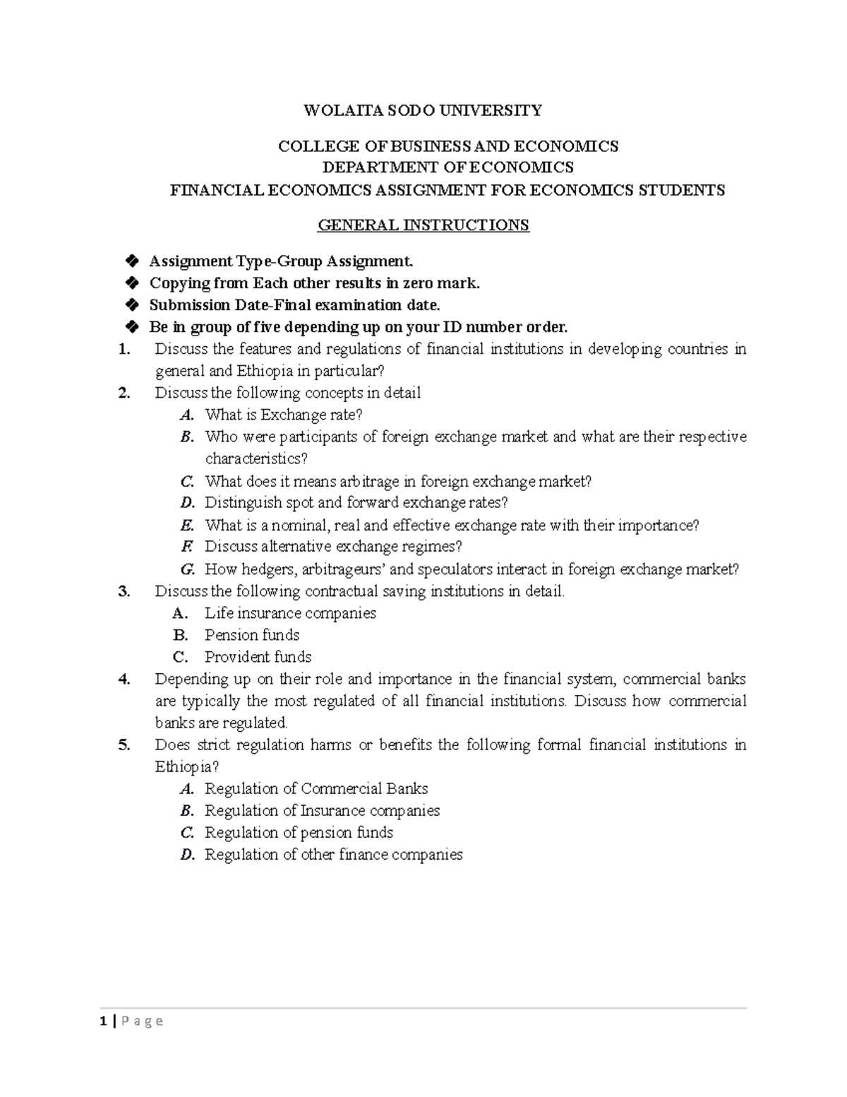 Assignment - this document very help fuel - WOLAITA SODO UNIVERSITY ...